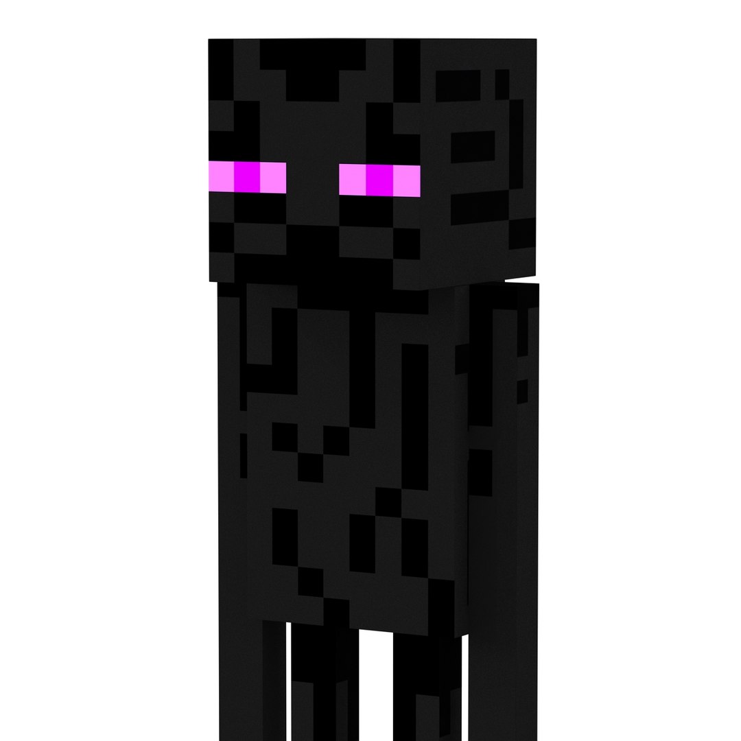 Minecraft Enderman Rigged 3d Max