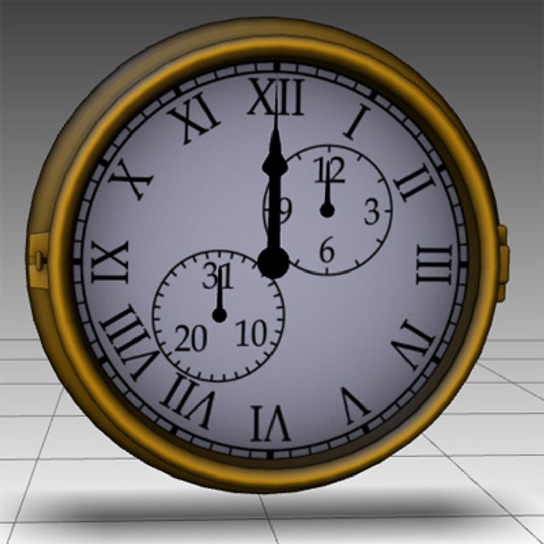 3ds max maritim clock set instruments