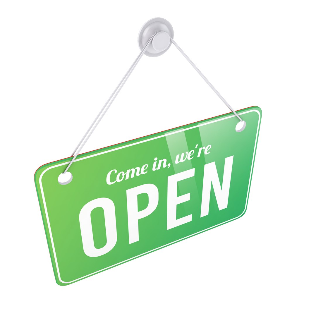 3D Model Open Shop Sign - TurboSquid 1480556