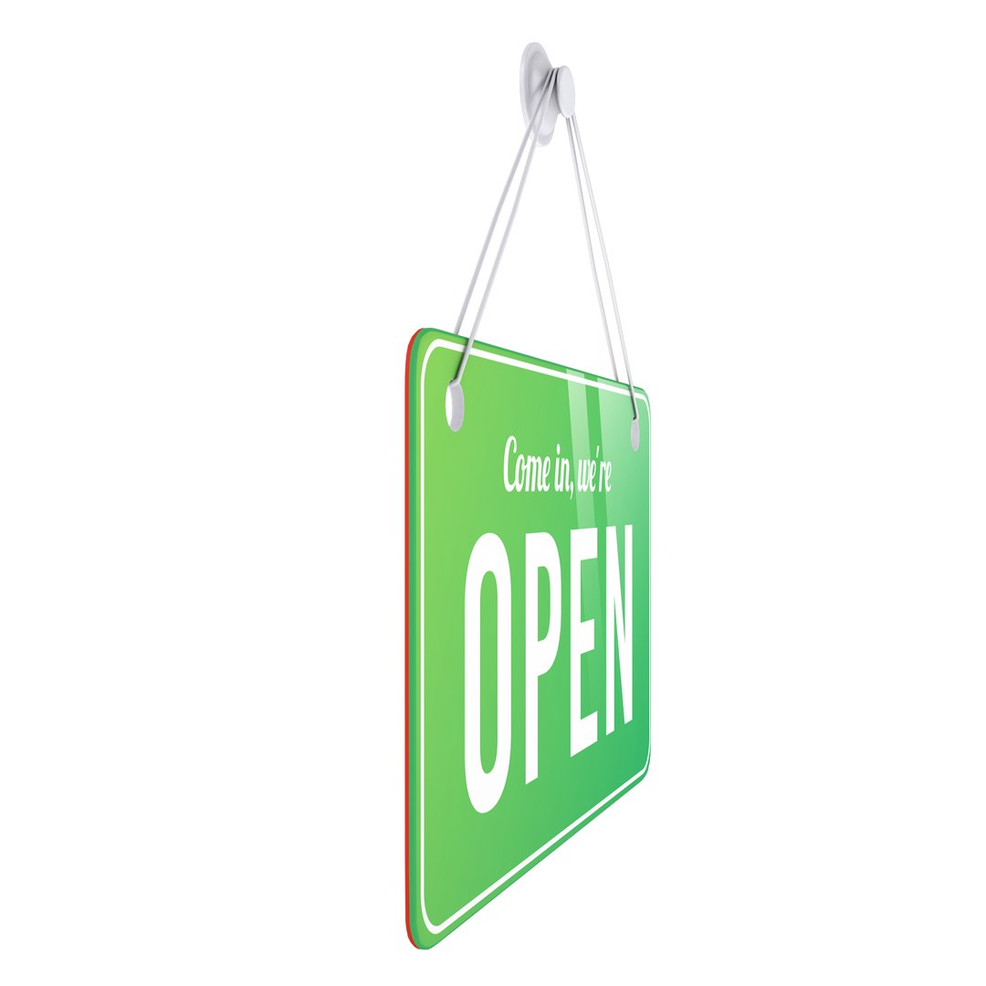 3D Model Open Shop Sign - TurboSquid 1480556