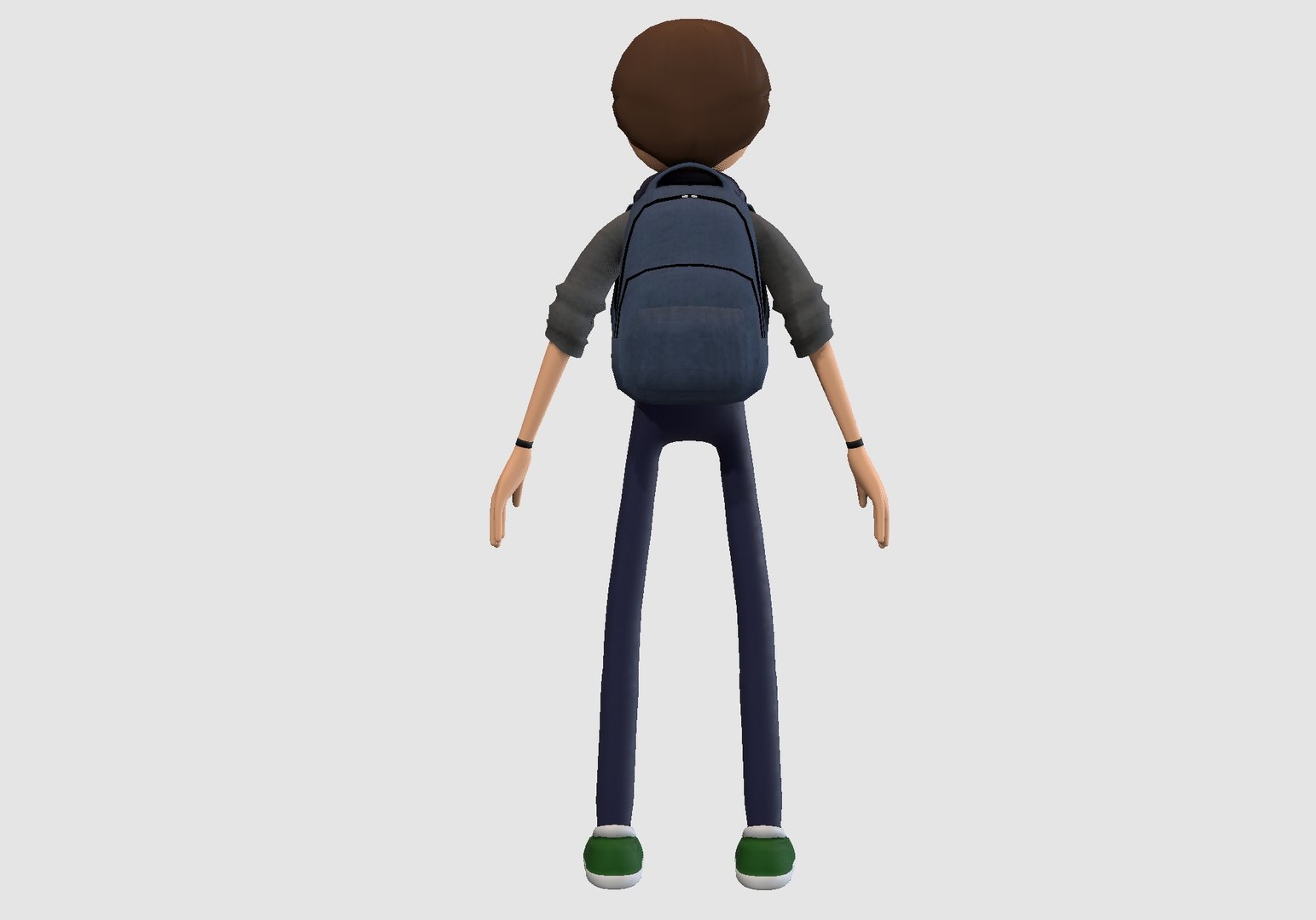 Male Cartoon Student 3D - TurboSquid 1913629