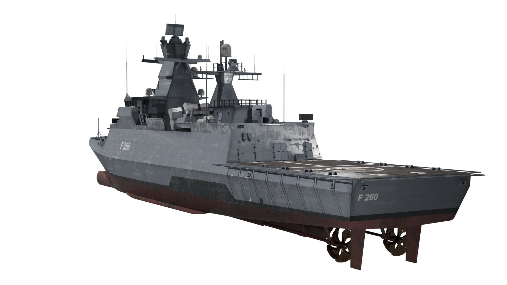 K130 Braunschweig Class Corvette Game-ready 3D - TurboSquid 2265080