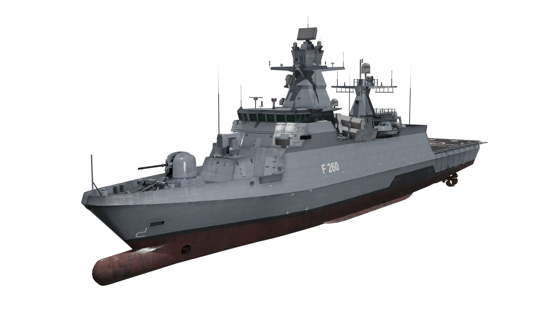 K130 Braunschweig Class Corvette Game-ready 3D - TurboSquid 2265080