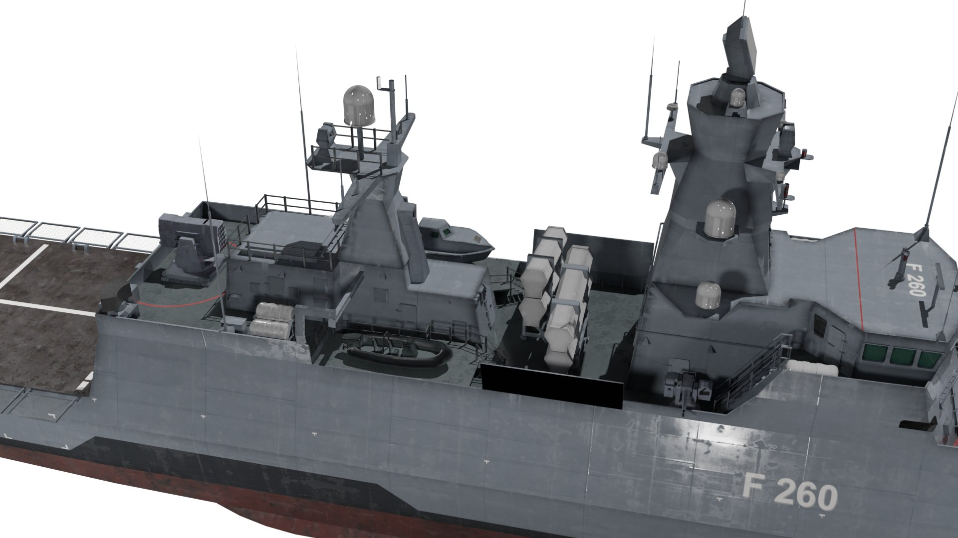 K130 Braunschweig Class Corvette Game-ready 3D - TurboSquid 2265080