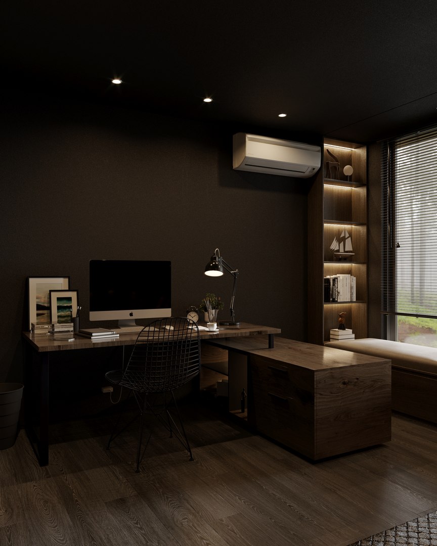 3D 3dsmax V-ray Interior Kitchen Livingroom Bedroom Workroom Scene ...