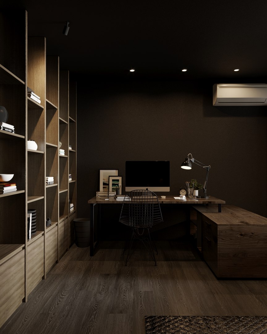 3D 3dsmax V-ray Interior Kitchen Livingroom Bedroom Workroom Scene ...