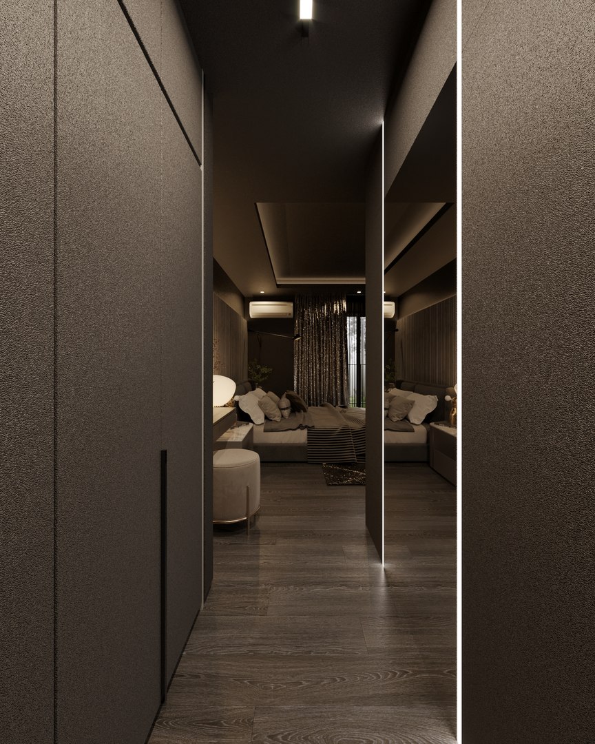 3D 3dsmax V-ray Interior Kitchen Livingroom Bedroom Workroom Scene ...