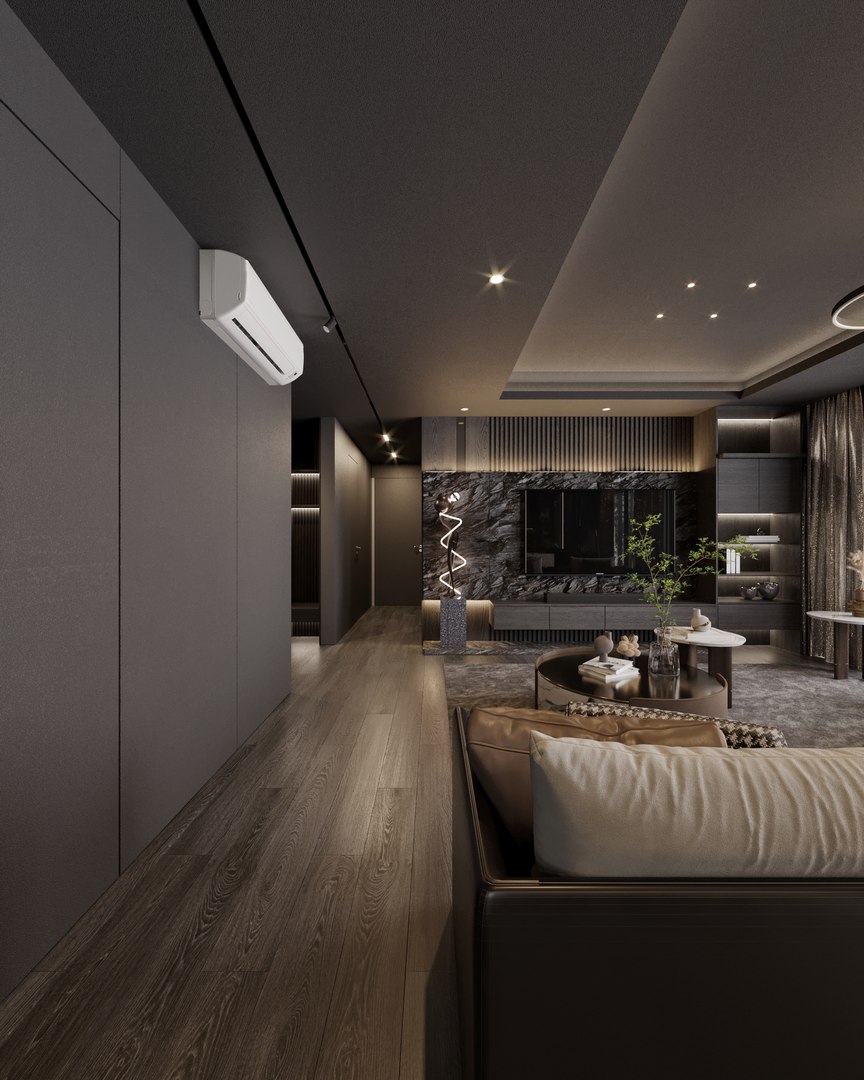 3D 3dsmax V-ray Interior Kitchen Livingroom Bedroom Workroom Scene ...