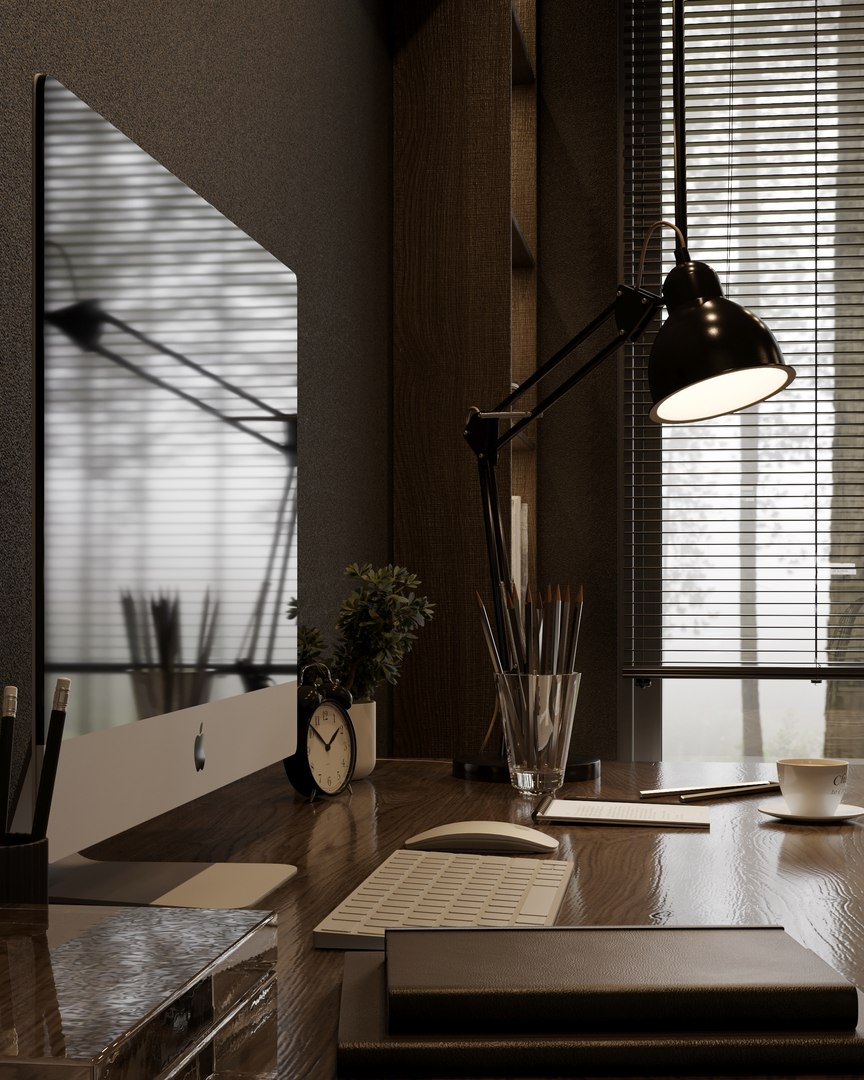 3D 3dsmax V-ray Interior Kitchen Livingroom Bedroom Workroom Scene ...