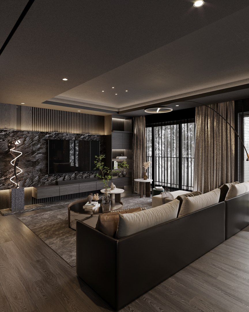 3D 3dsmax V-ray Interior Kitchen Livingroom Bedroom Workroom Scene ...