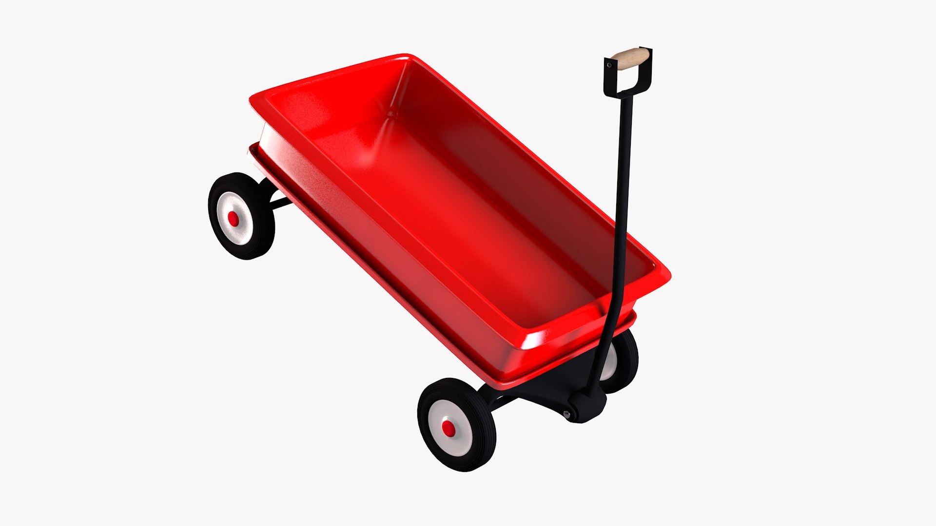 Red Wagon 3D Model - TurboSquid 1912977