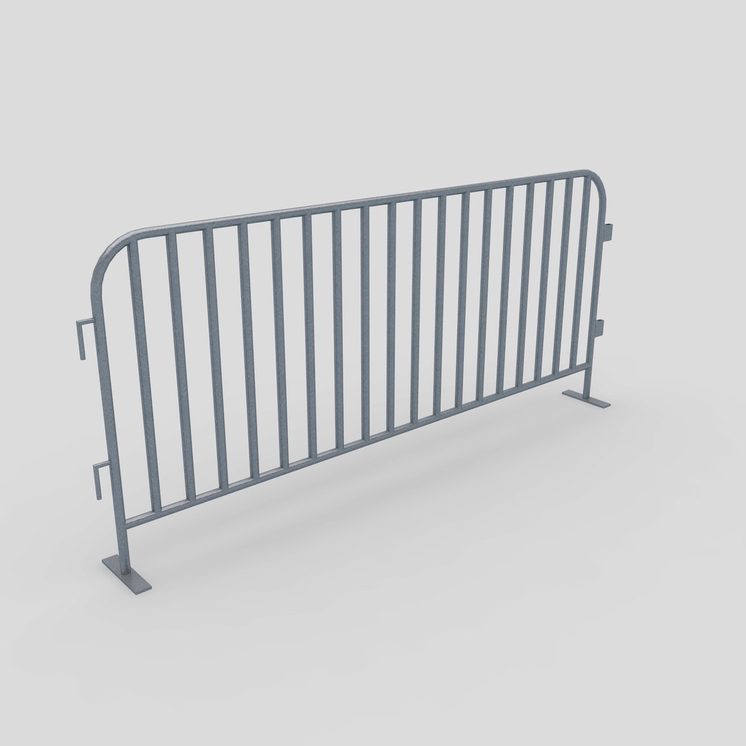 Crowd Control Barrier 3d Model