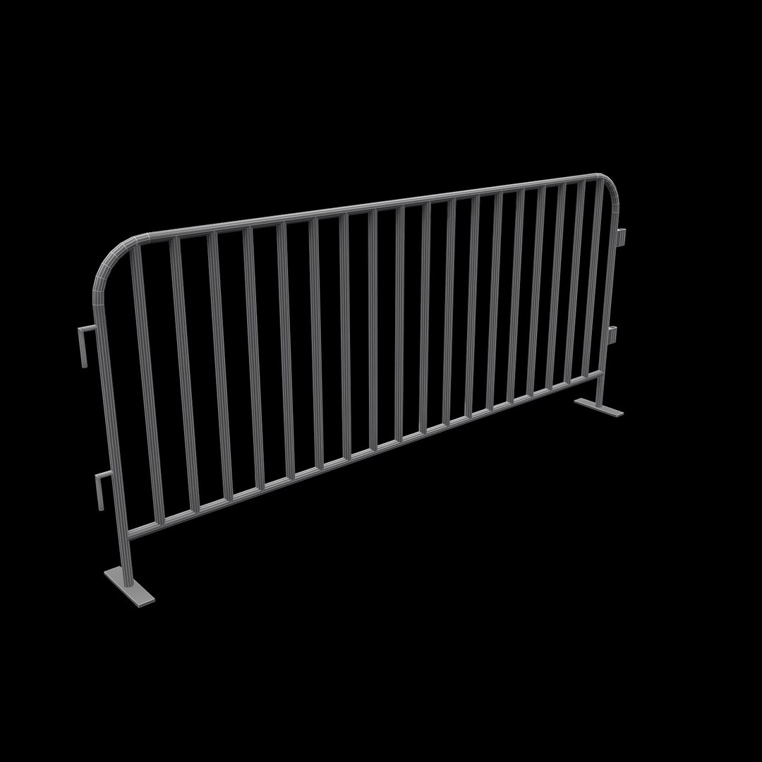 Crowd Control Barrier 3d Model