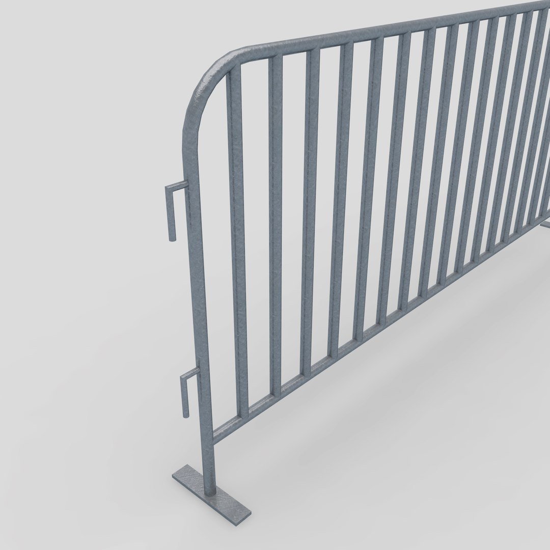 Crowd Control Barrier 3d Model