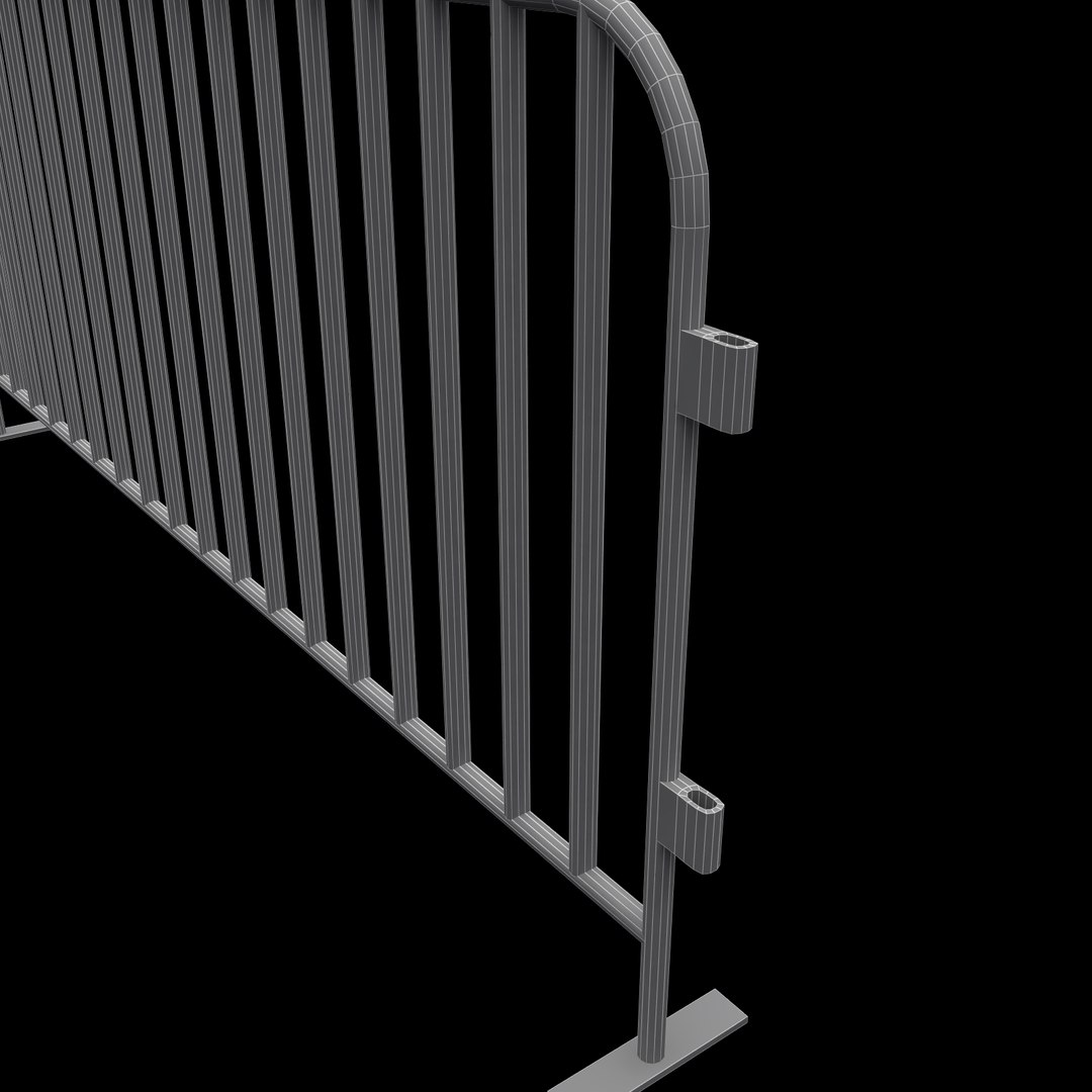 Crowd Control Barrier 3d Model