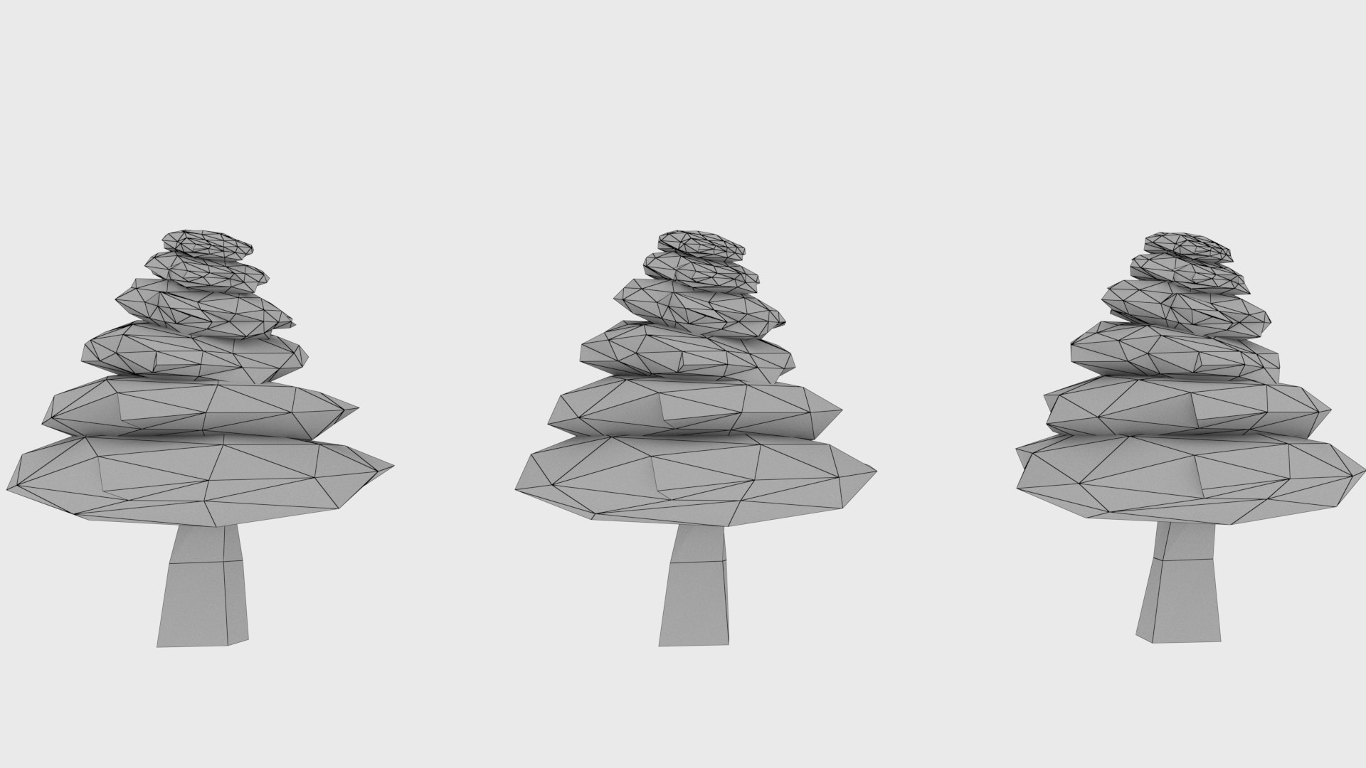 3D Stones Trees - TurboSquid 1698372