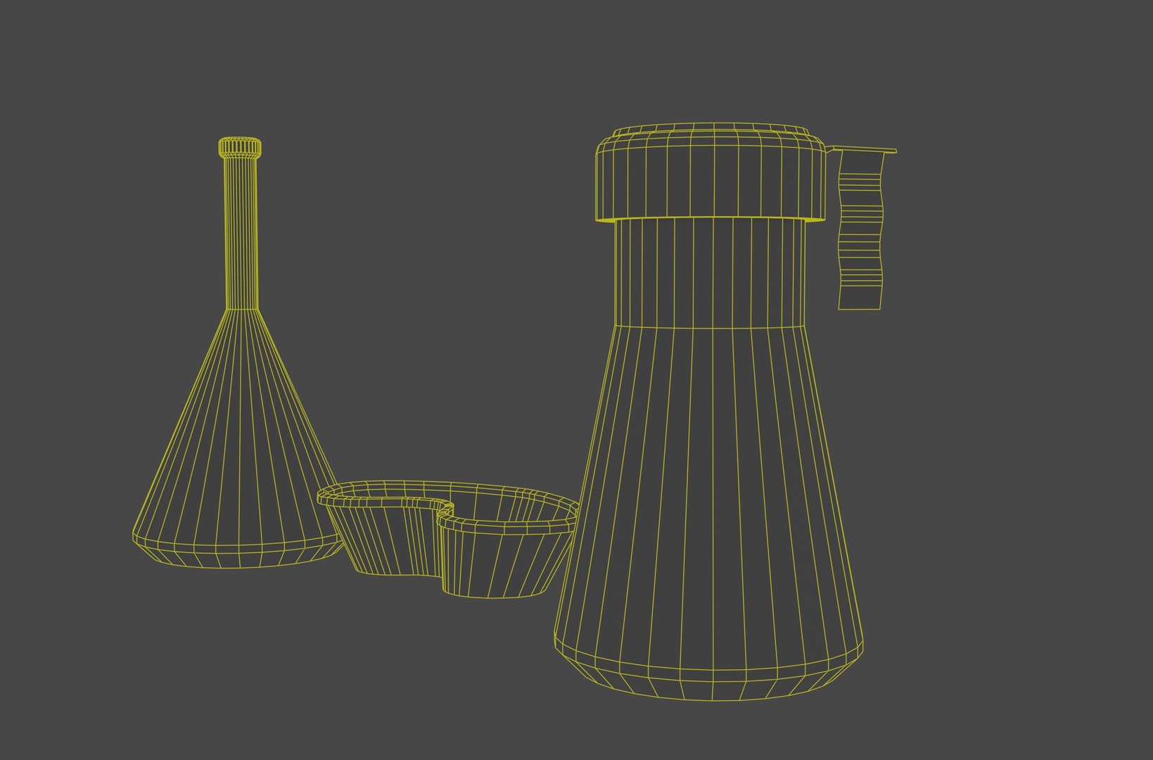 3D Flask Labeled Jar And Steel Tray Model - TurboSquid 1972267