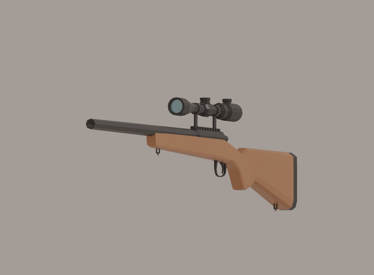 3D Sniper Rifle Low-Poly Model - TurboSquid 2198889