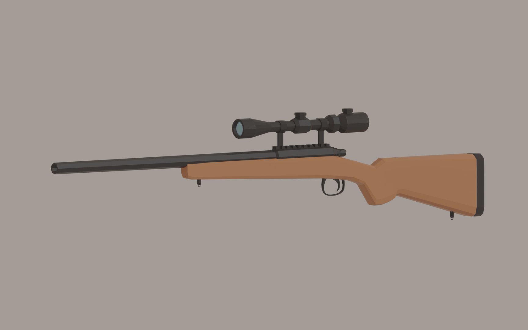 3D Sniper Rifle Low-Poly Model - TurboSquid 2198889