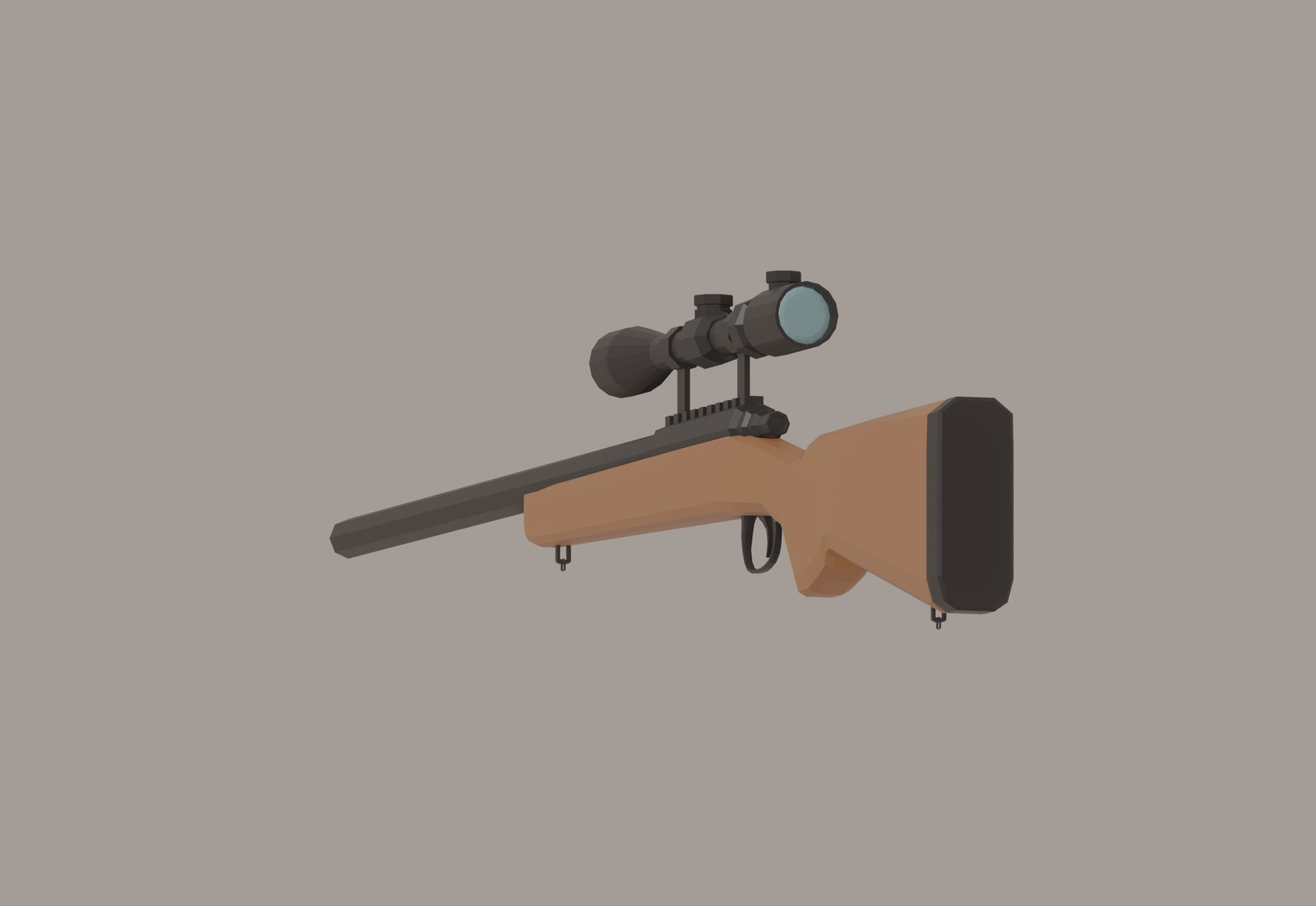 3D Sniper Rifle Low-Poly Model - TurboSquid 2198889