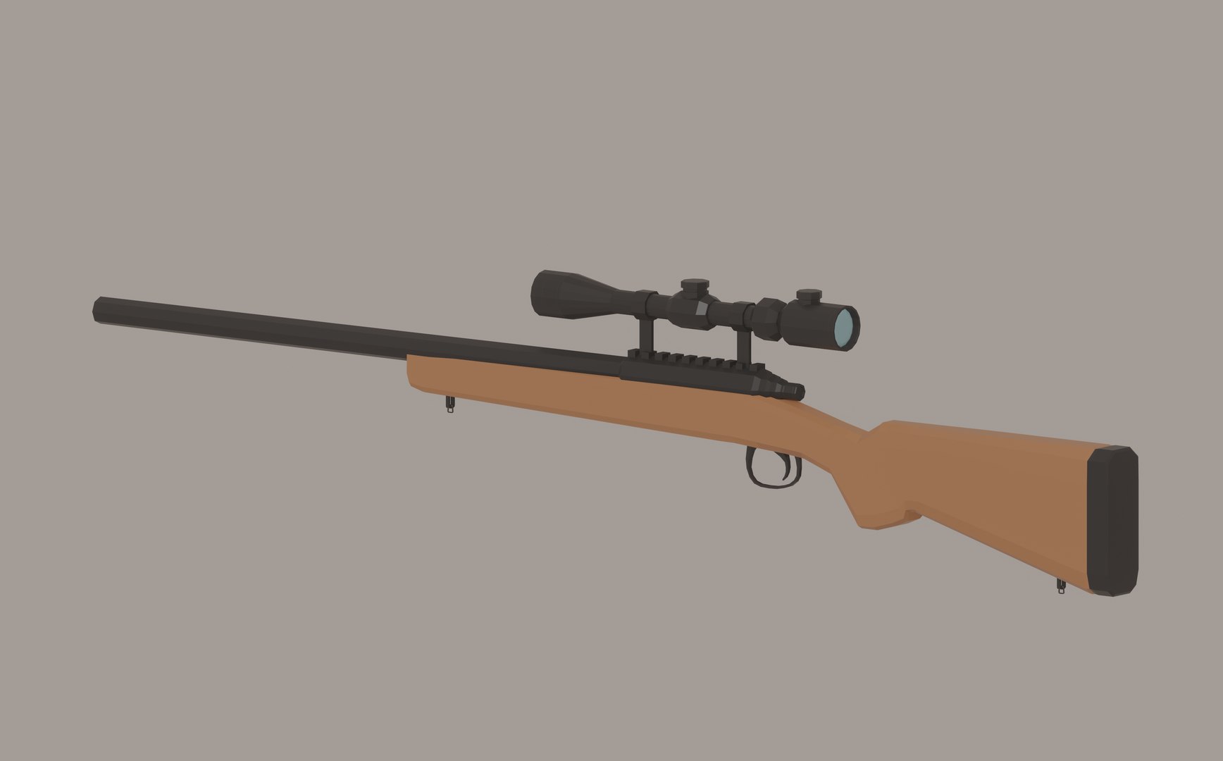3D Sniper Rifle Low-Poly Model - TurboSquid 2198889