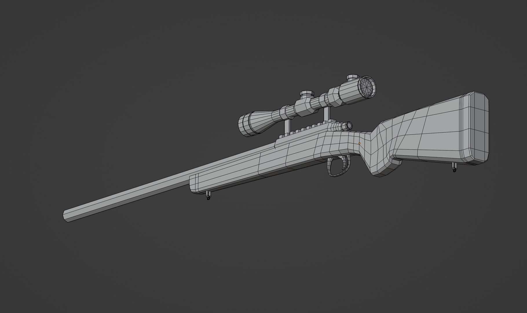 3D Sniper Rifle Low-Poly Model - TurboSquid 2198889