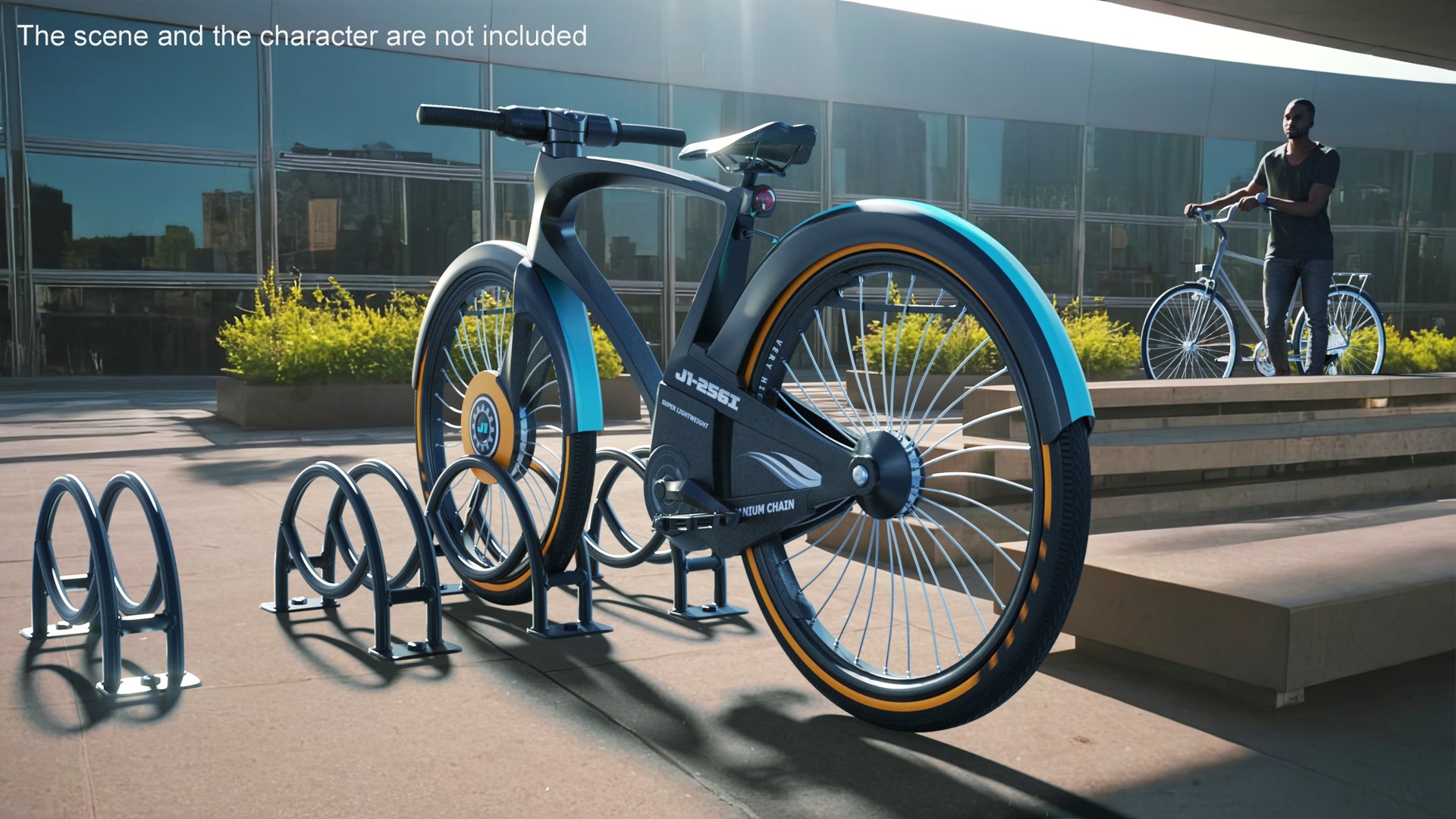 3D Futuristic Urban Bicycle Black - TurboSquid 2236677