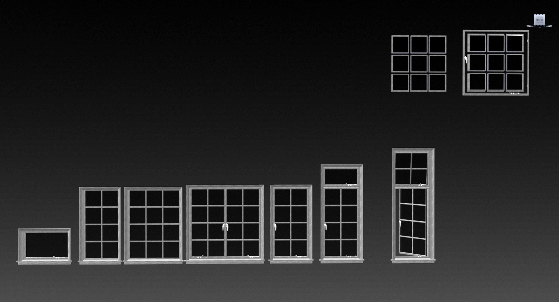 3D Steel Windows - TurboSquid 1226404