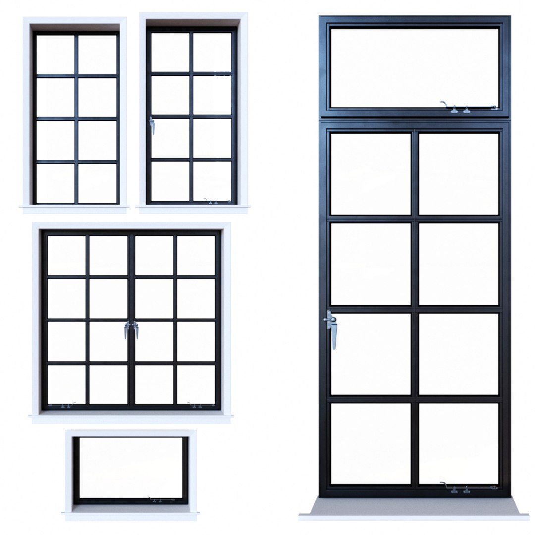 3D Steel Windows - TurboSquid 1226404
