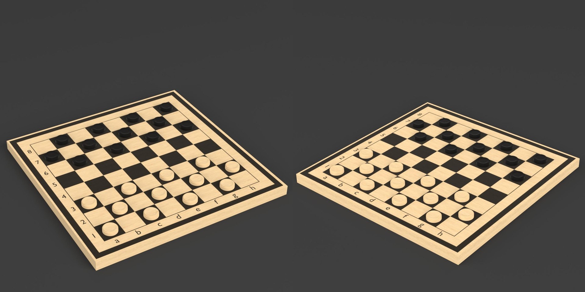 3D Draughts Board - TurboSquid 1476549