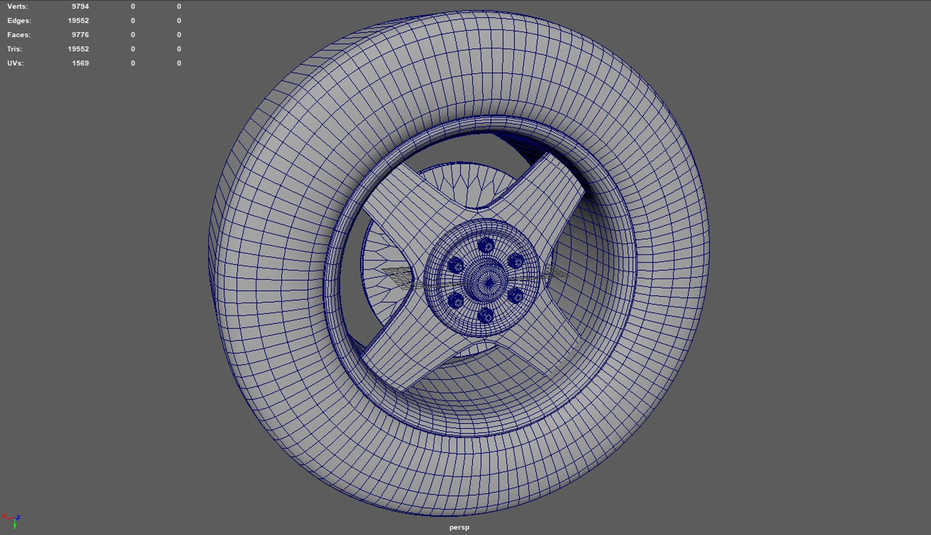 3D Model Low Poly Wheel 01 - TurboSquid 1935210