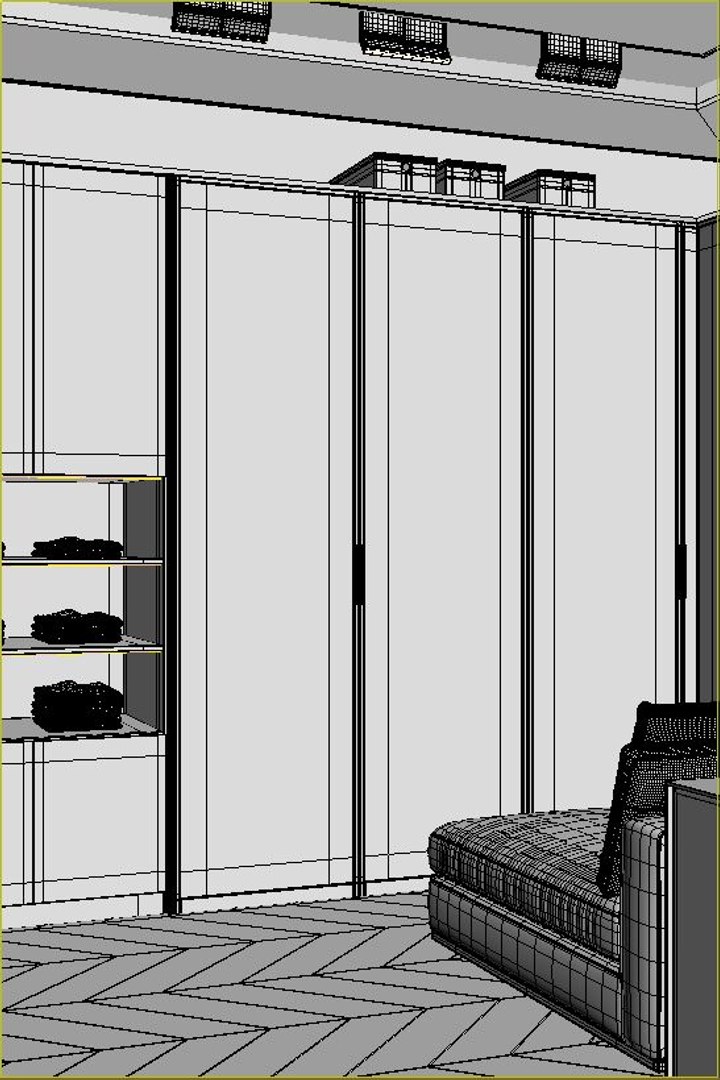 Walk-in Closet Interior Scene 3D Model - TurboSquid 1498874