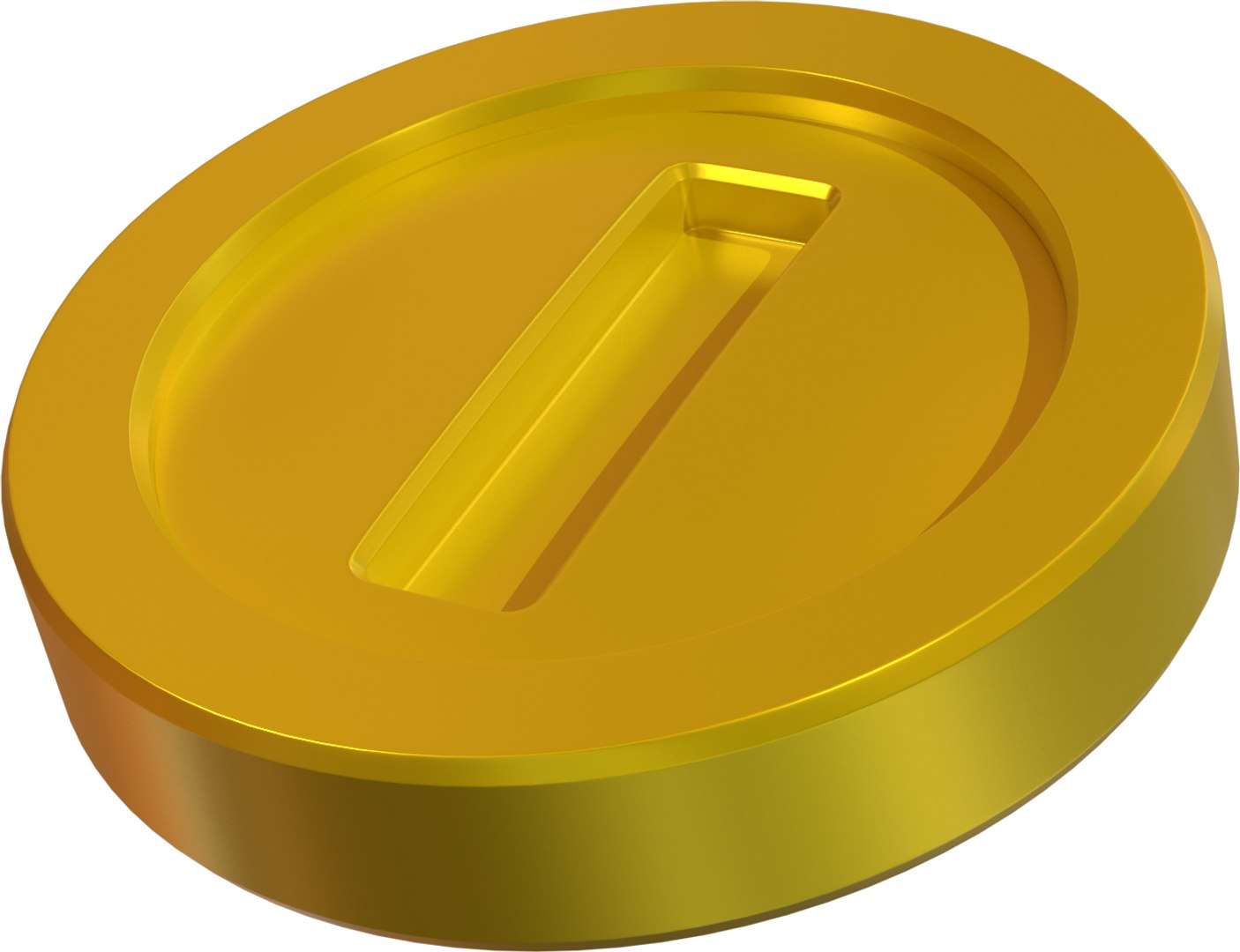Gold Coin Super Mario Model - TurboSquid 1467744