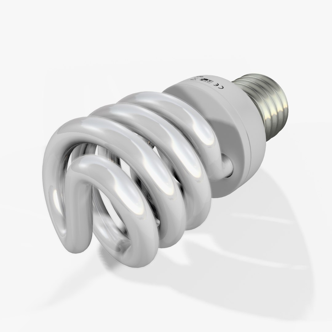 spiral bulb e27 3d max
