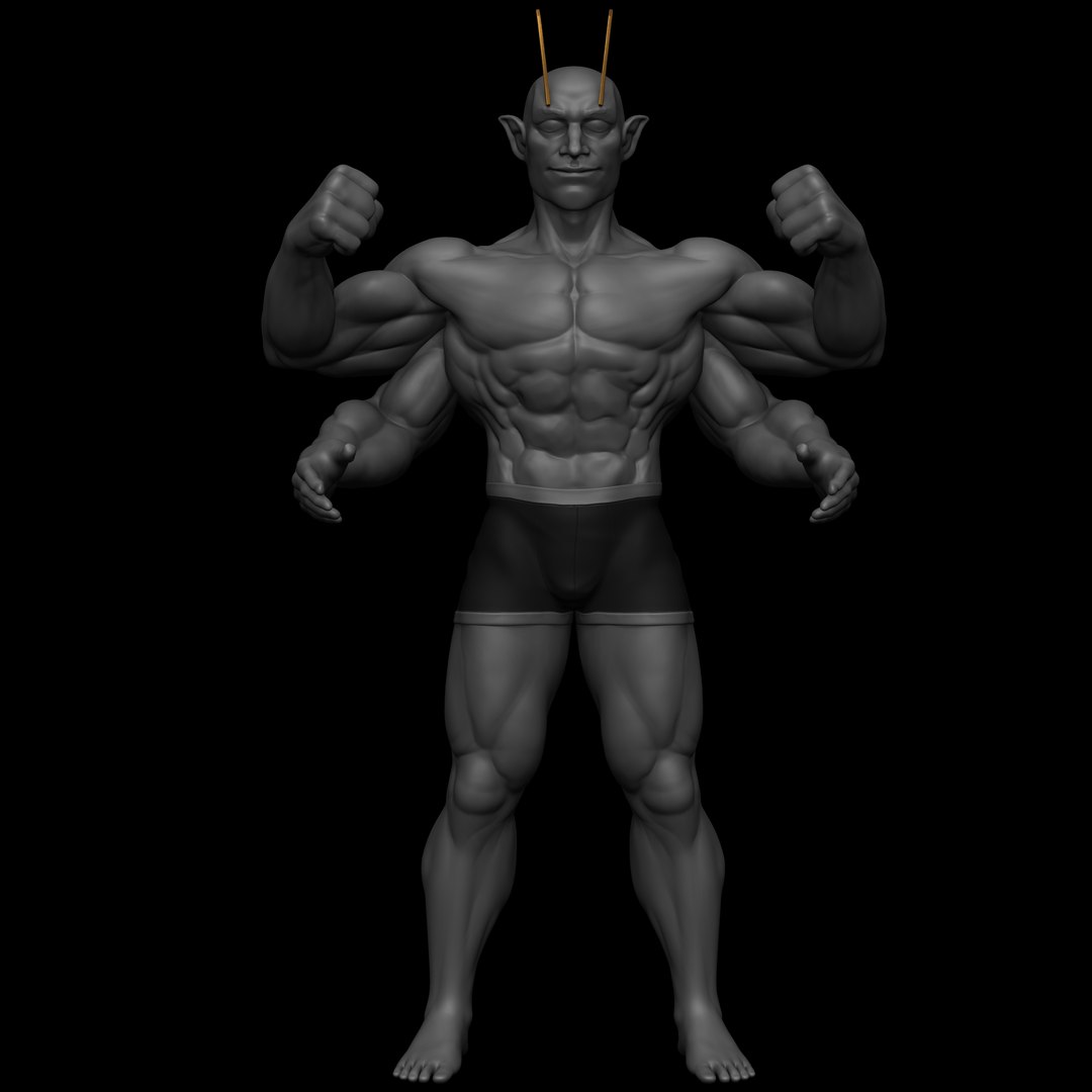 3D Four Armed Male - TurboSquid 2167402