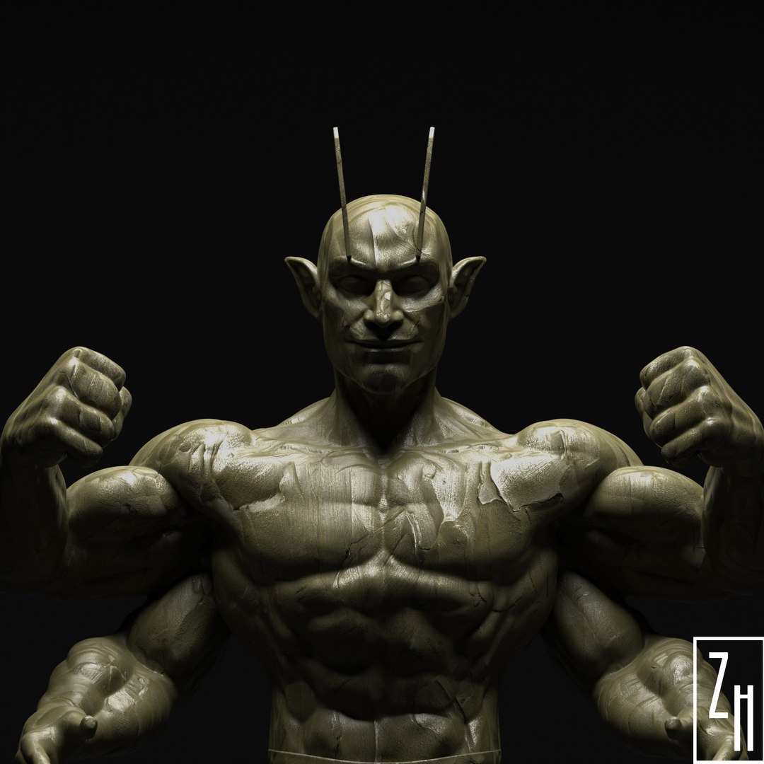 3D Four Armed Male - TurboSquid 2167402