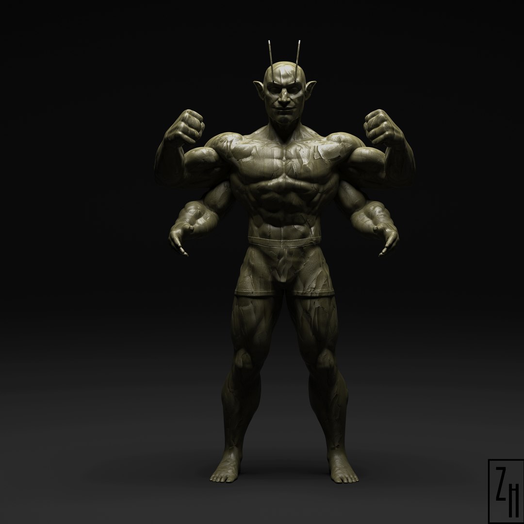 3D Four Armed Male - TurboSquid 2167402