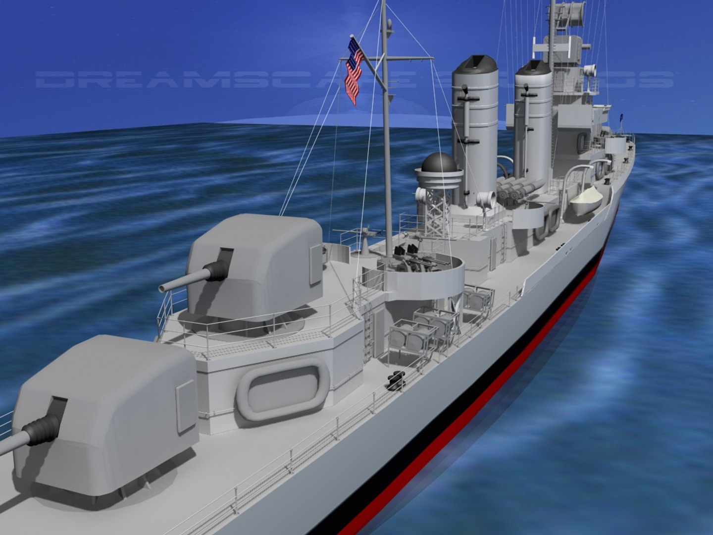 3d Model Of Anti-aircraft Class Destroyers