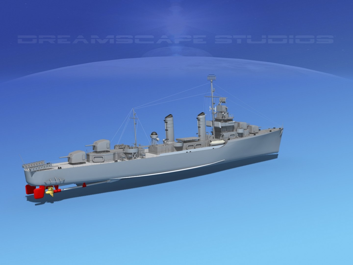 3d Model Of Anti-aircraft Class Destroyers