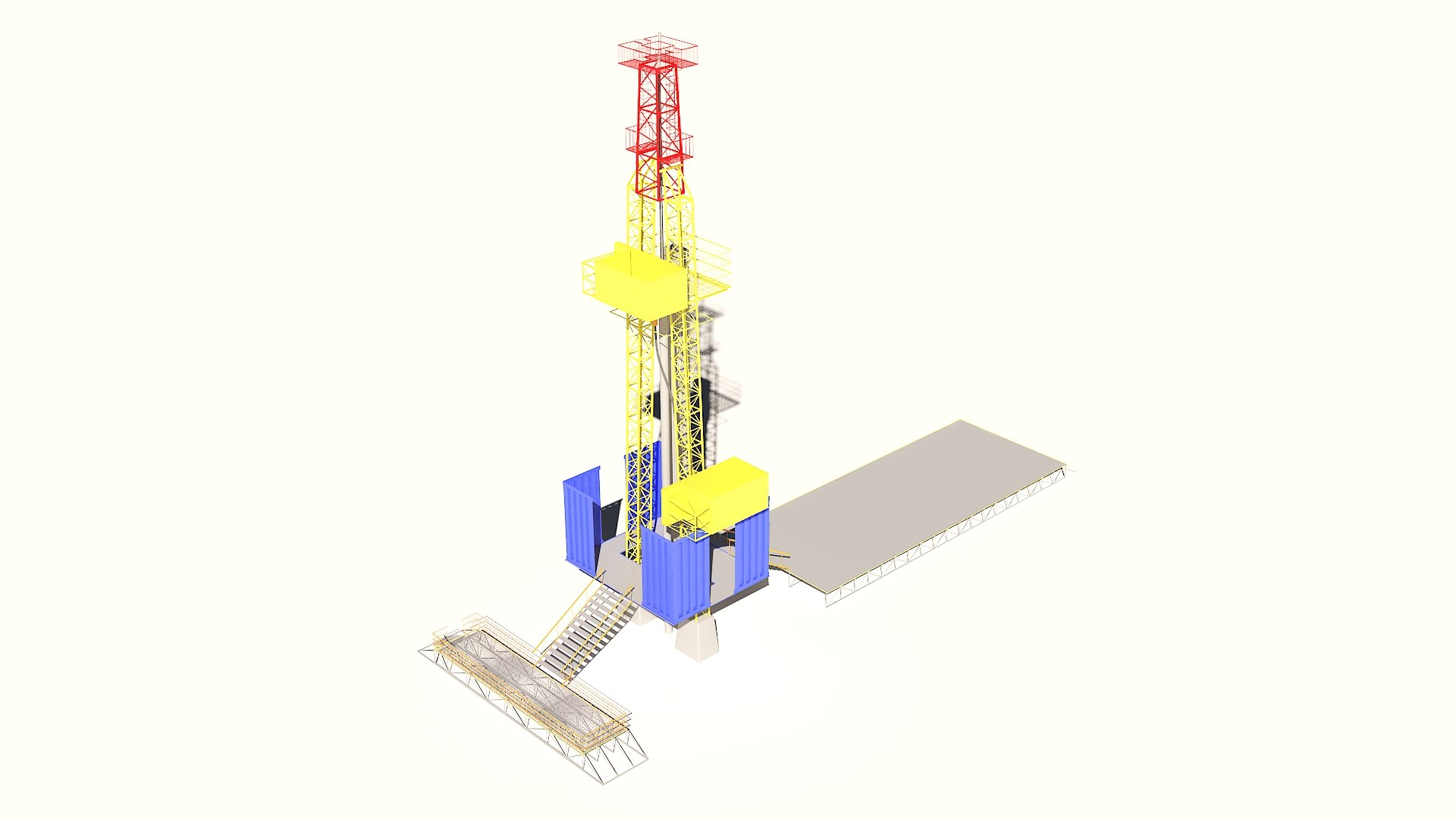 3D Oil Tower - TurboSquid 1600922