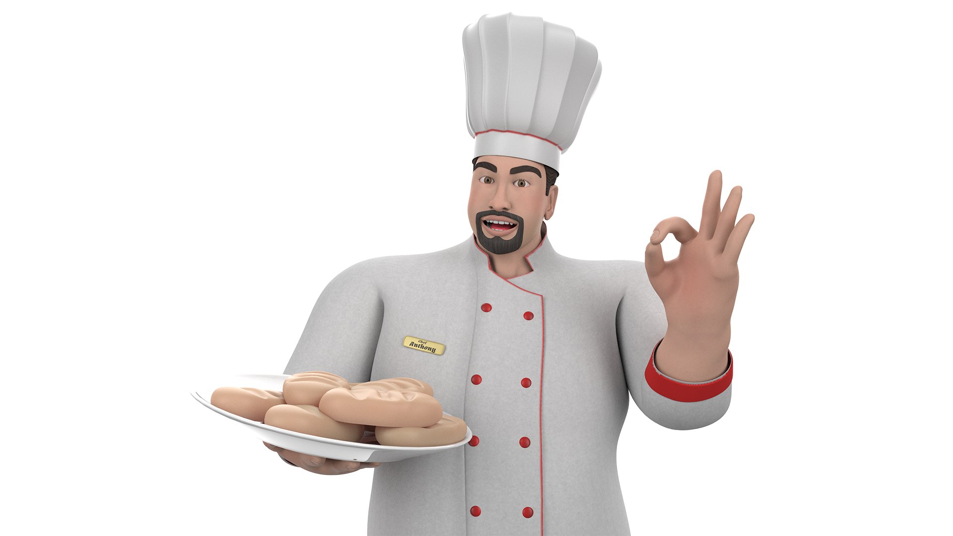 CHEF Anthony - MAYA Rigged And Blender Rigged 3D - TurboSquid 2424079