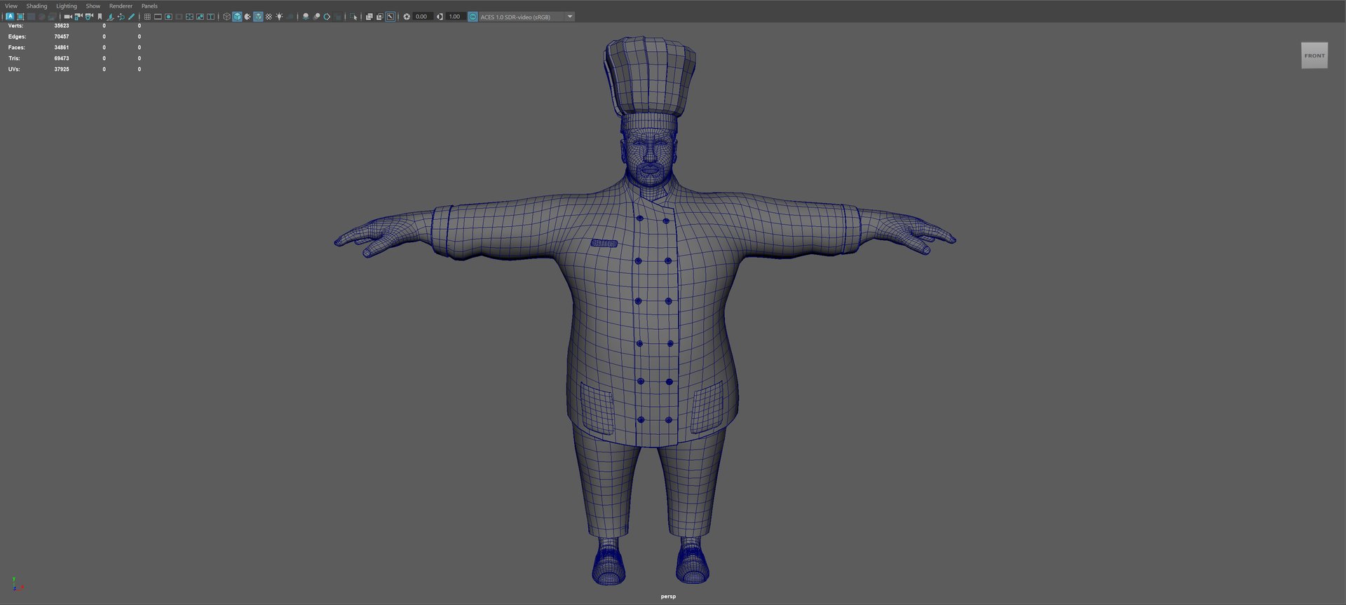 CHEF Anthony - MAYA Rigged And Blender Rigged 3D - TurboSquid 2424079