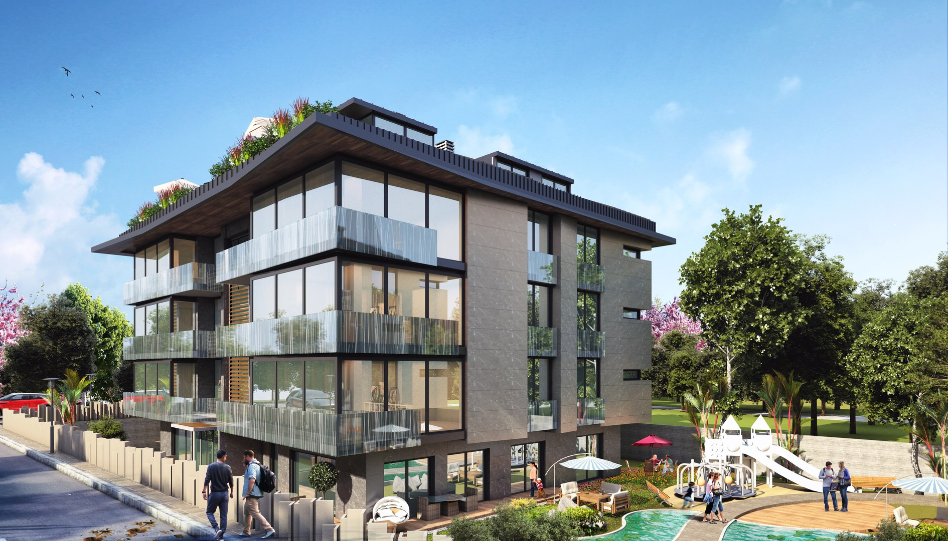 3D Cozy Residental Apartment Building 3D Model - TurboSquid 1976757