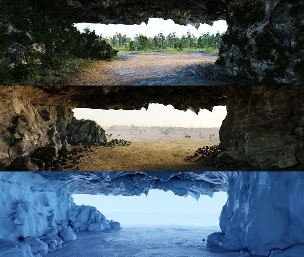 3dsmax mountain cave