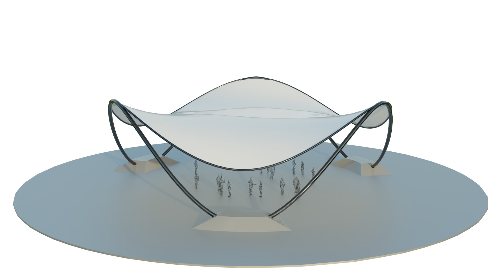 Tensile Structure Canopy 10 3D Model - TurboSquid 2249909