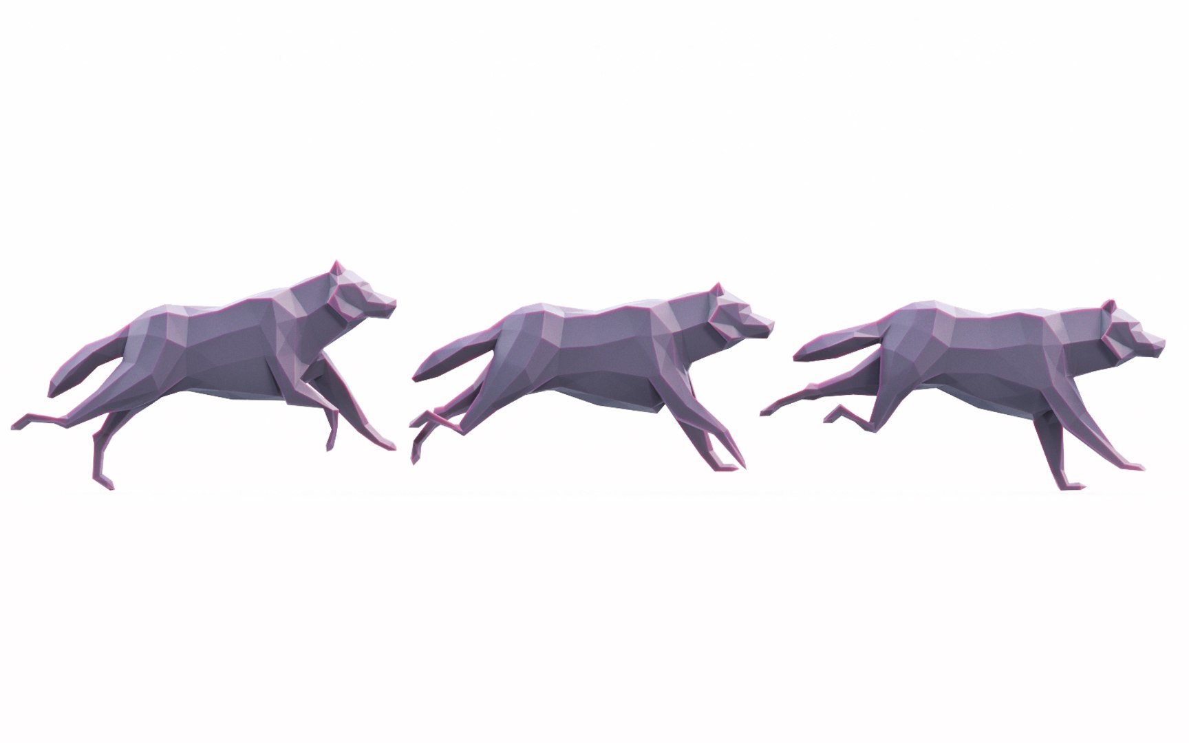 Wolf Running Animation