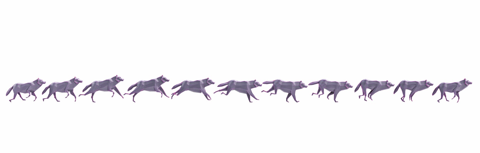 Wolf Run Poses 3D Model - TurboSquid 1365853