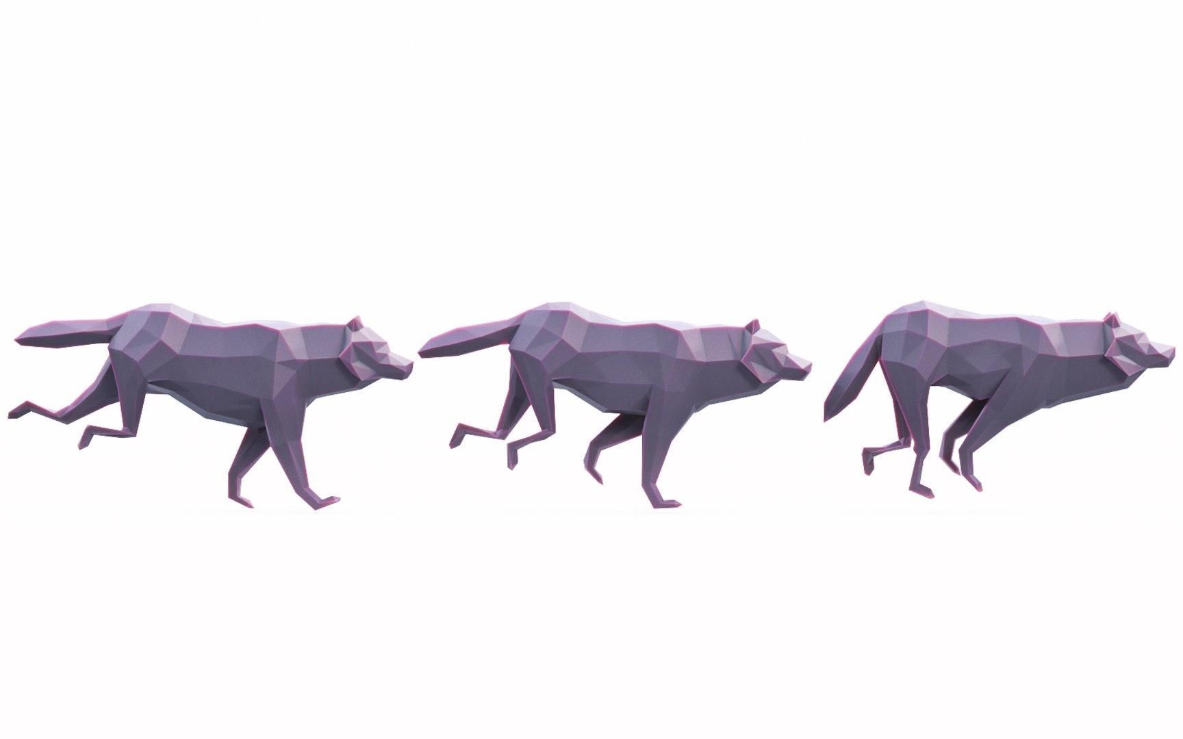 Wolf Run Poses 3D Model - TurboSquid 1365853