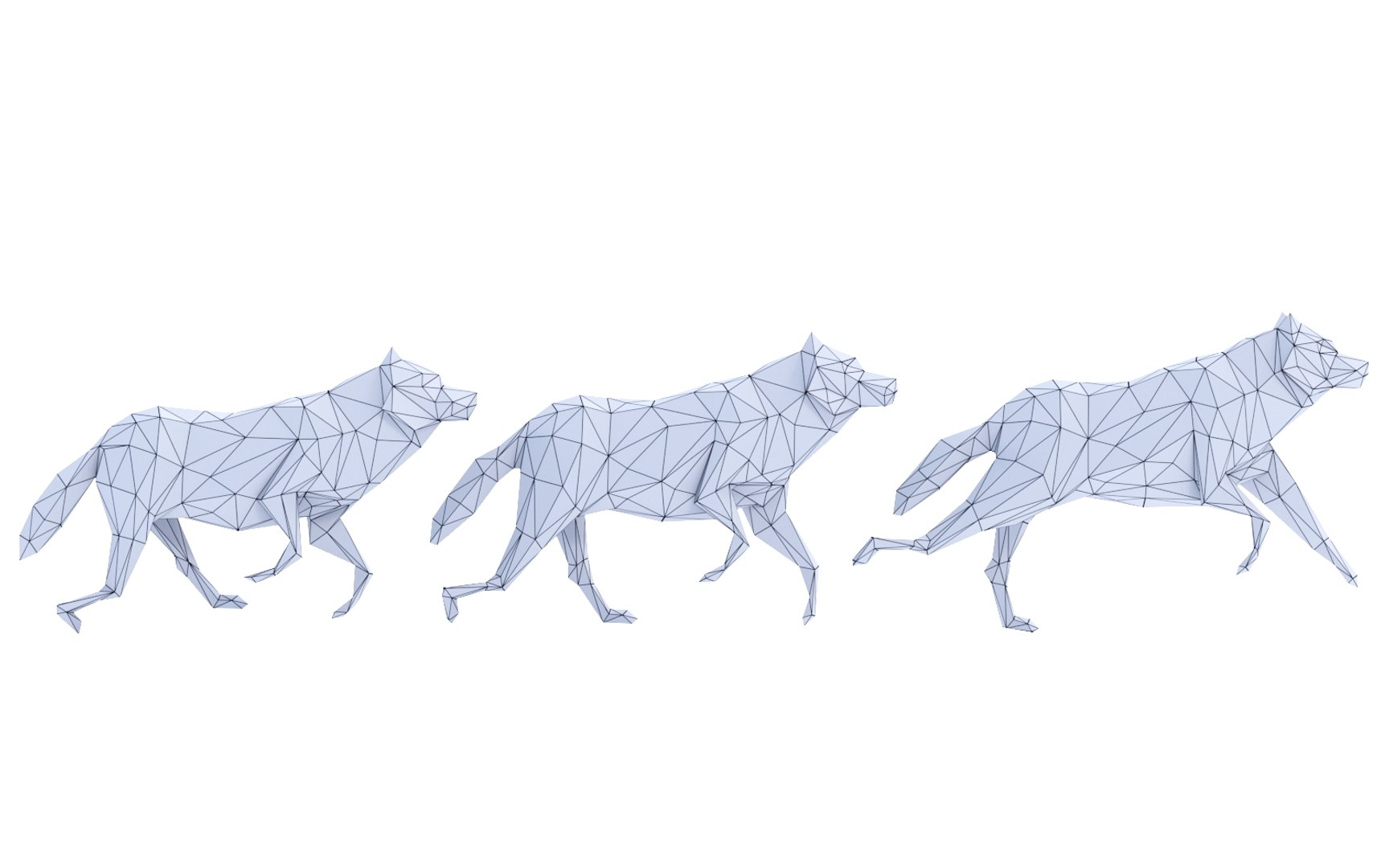 Wolf Run Poses 3D Model - TurboSquid 1365853