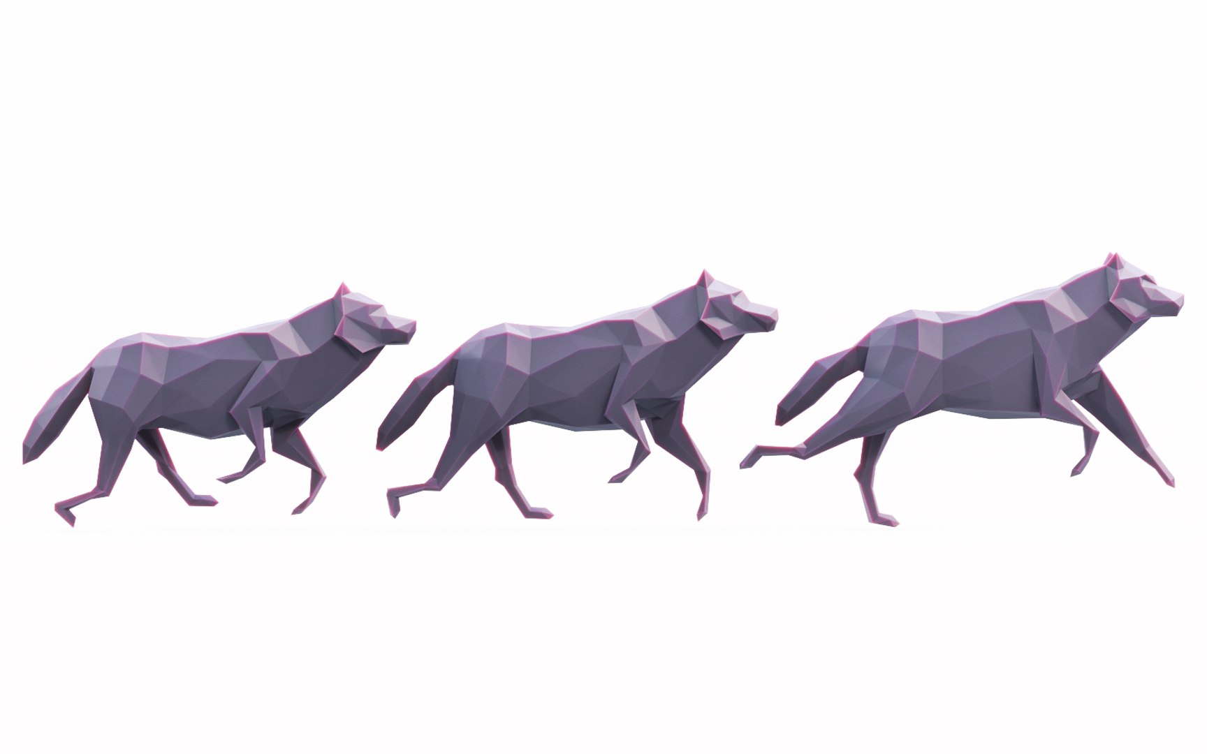 Wolf Run Poses 3D Model - TurboSquid 1365853